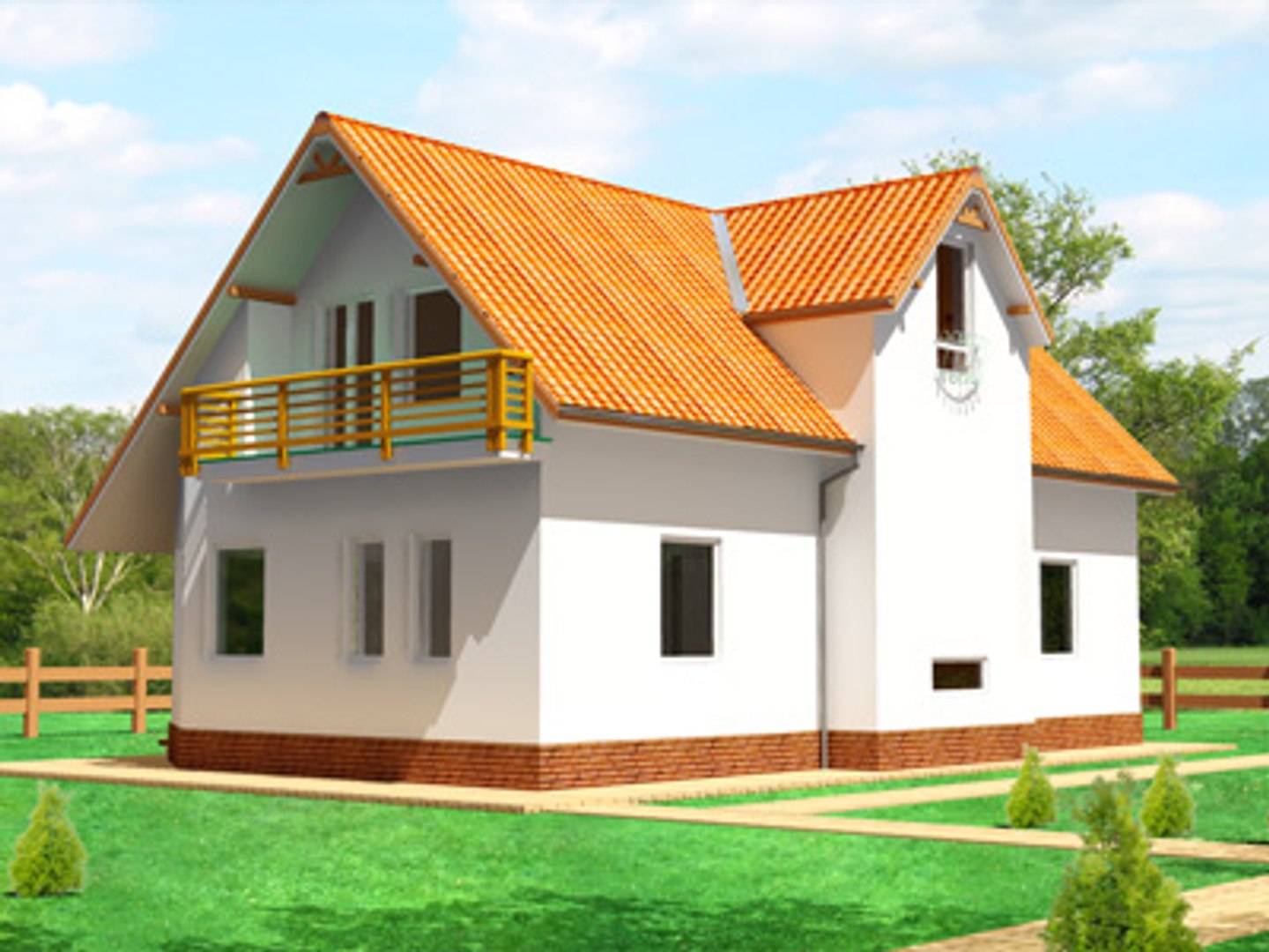 Complete Individual House 3d Model