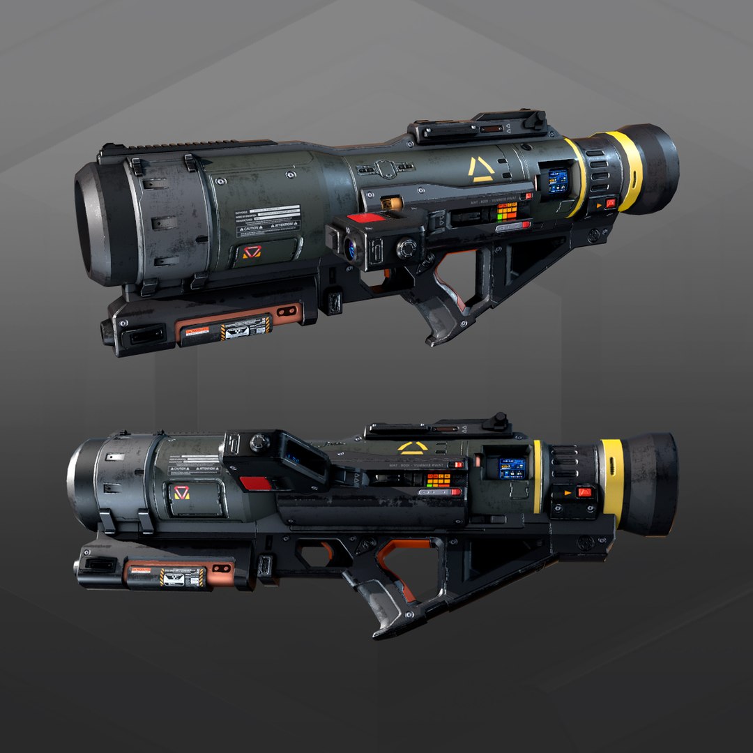 6 sf weapons pack 3D model - TurboSquid 1318462