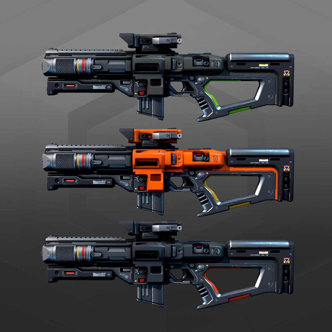 6 sf weapons pack 3D model - TurboSquid 1318462