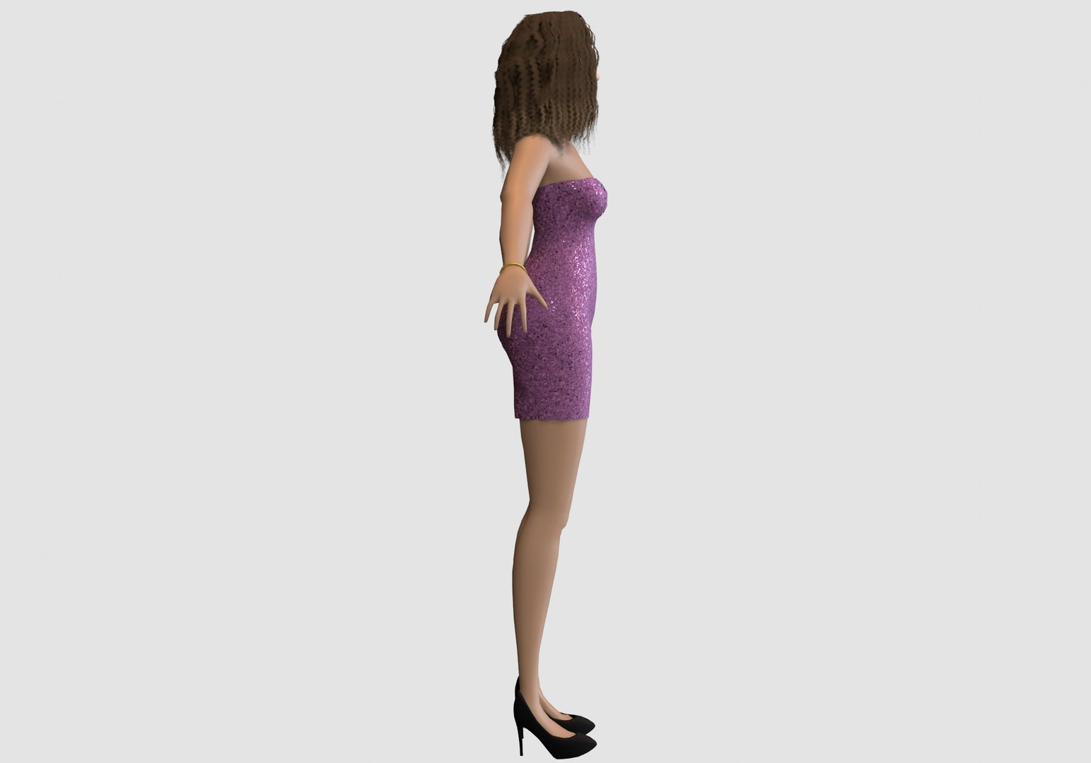 Pretty Party Woman 3D Model - TurboSquid 1906345