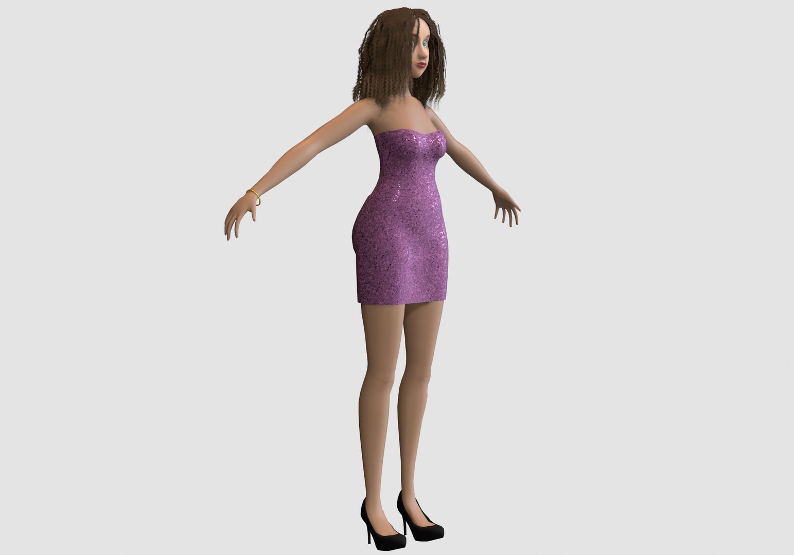 Pretty Party Woman 3D Model - TurboSquid 1906345