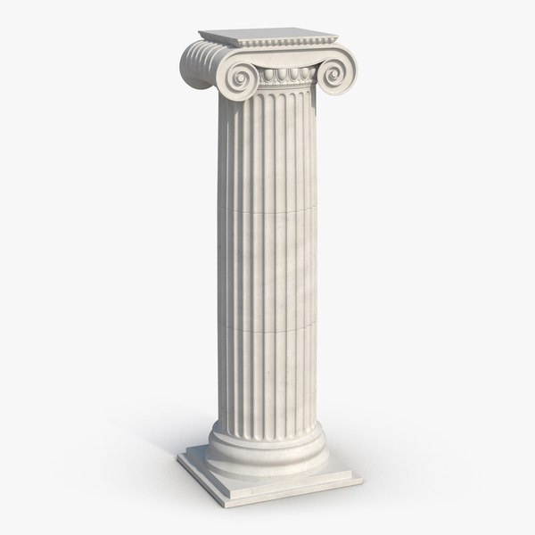 3d model ionic column greco roman