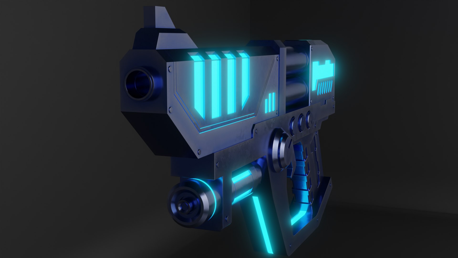 Low Poly Sci Fi Gun Model - TurboSquid 2029754
