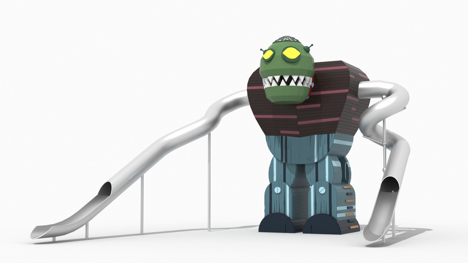 Zombie Robot Playground Model - TurboSquid 2220284