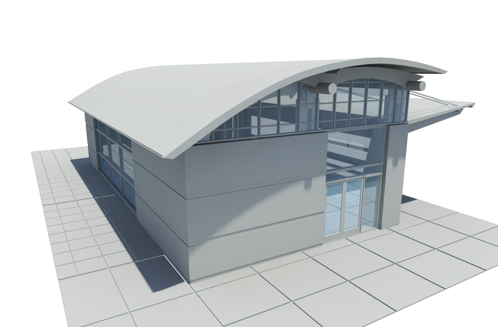 3d Model Rest Stop Building