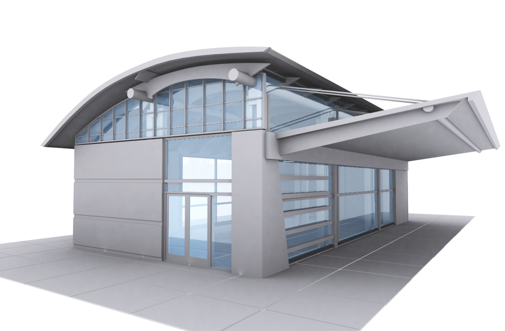 3d Model Rest Stop Building