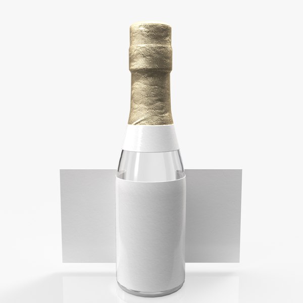 modelo 3d Champagne bottle with label - TurboSquid 2065391