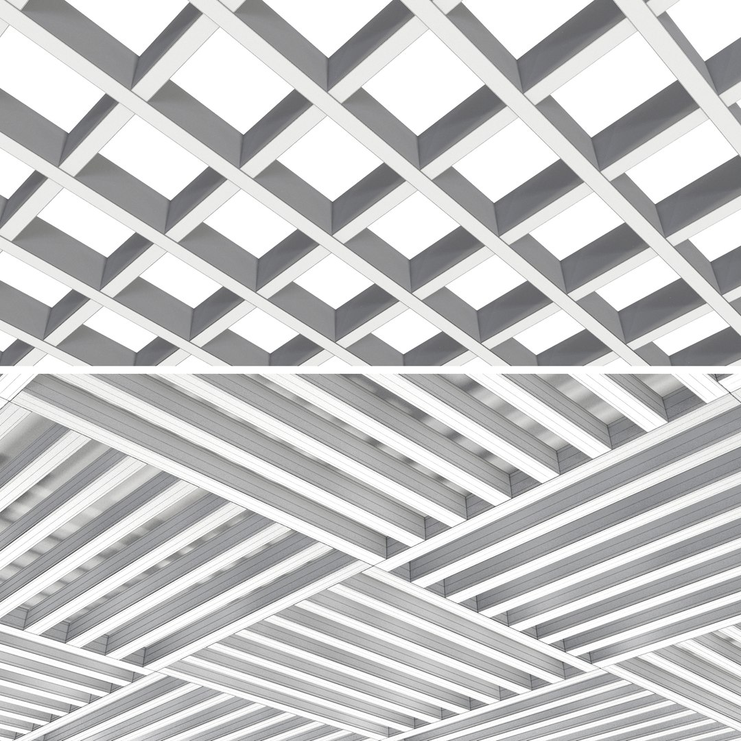 Collection Of Slatted Ceilings Grilyato 3D Model - TurboSquid 2149447