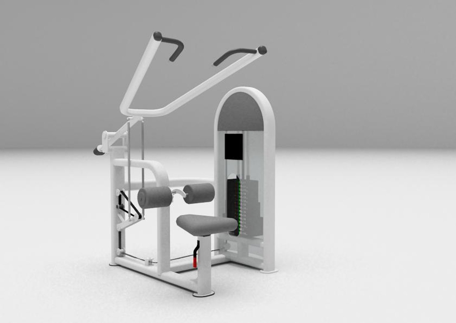 3d lat pulldown model