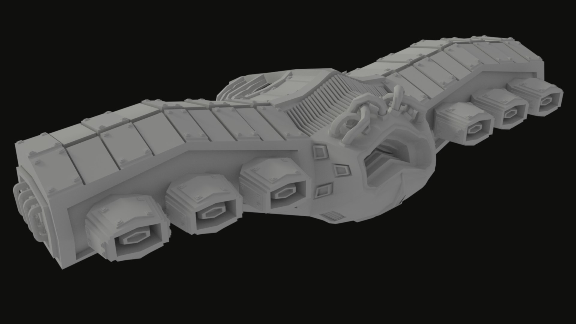 sci-fi space spaceship 3d obj