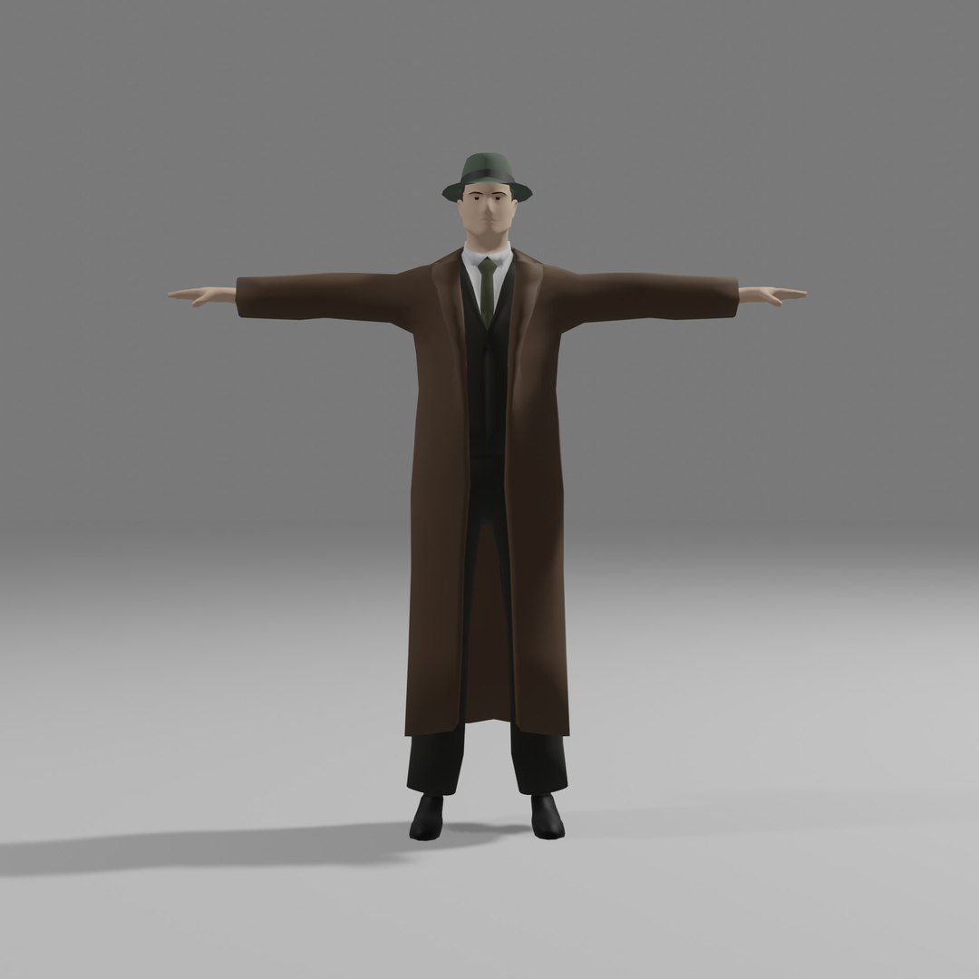 Simply Stylized Male Detective Low-poly 3D Model 3D Model - TurboSquid ...