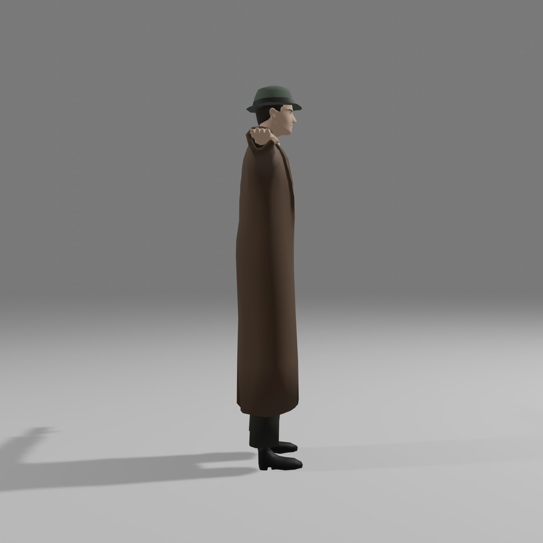 Simply Stylized Male Detective Low-poly 3D Model 3D Model - TurboSquid ...