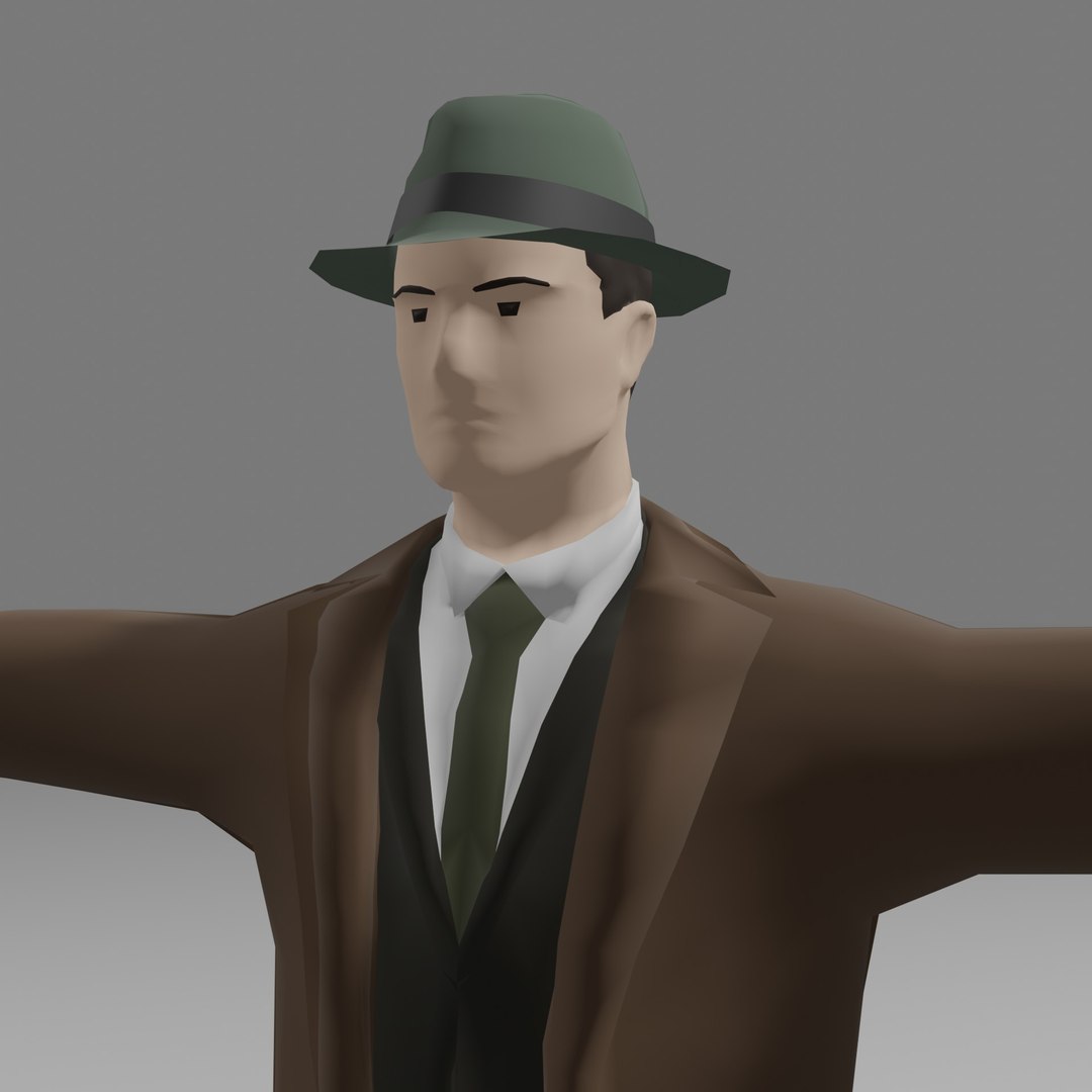 Simply Stylized Male Detective Low-poly 3D Model 3D Model - TurboSquid ...