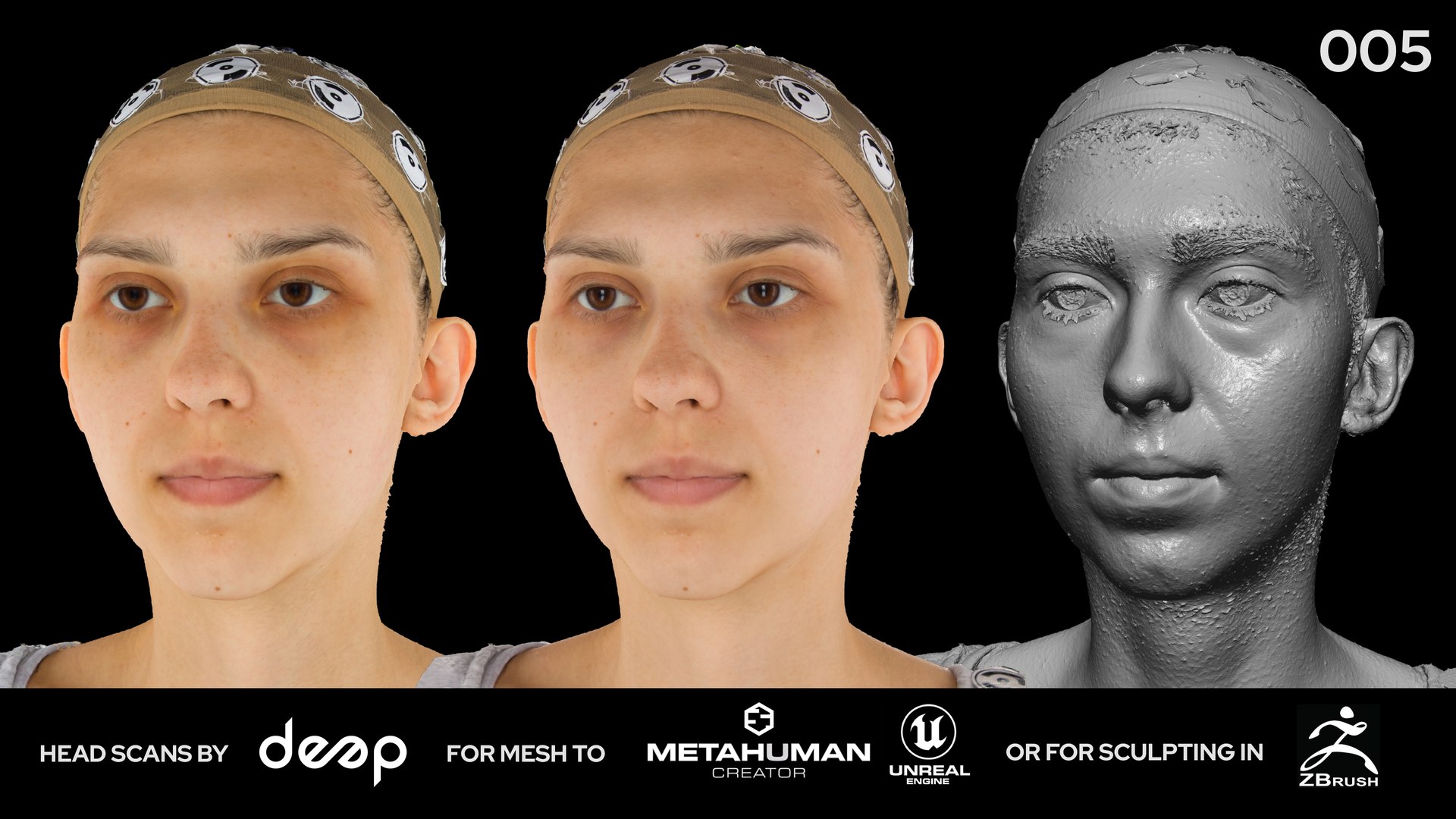 3D European Female 30s Head Scan 005 Model - TurboSquid 2045960