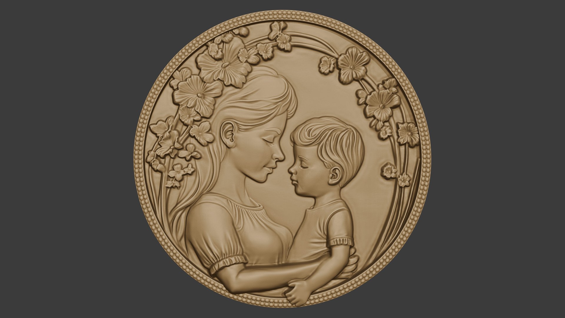 3D Mom And Child Relief 3D Print Model - TurboSquid 2321378