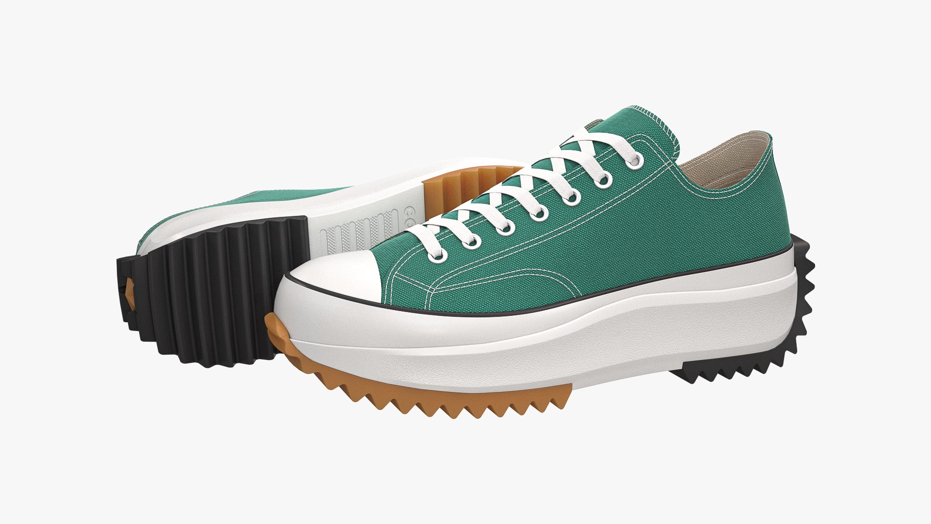 3D Converse Run Star Hike Platform Low Top Cyan Model - TurboSquid 2126661