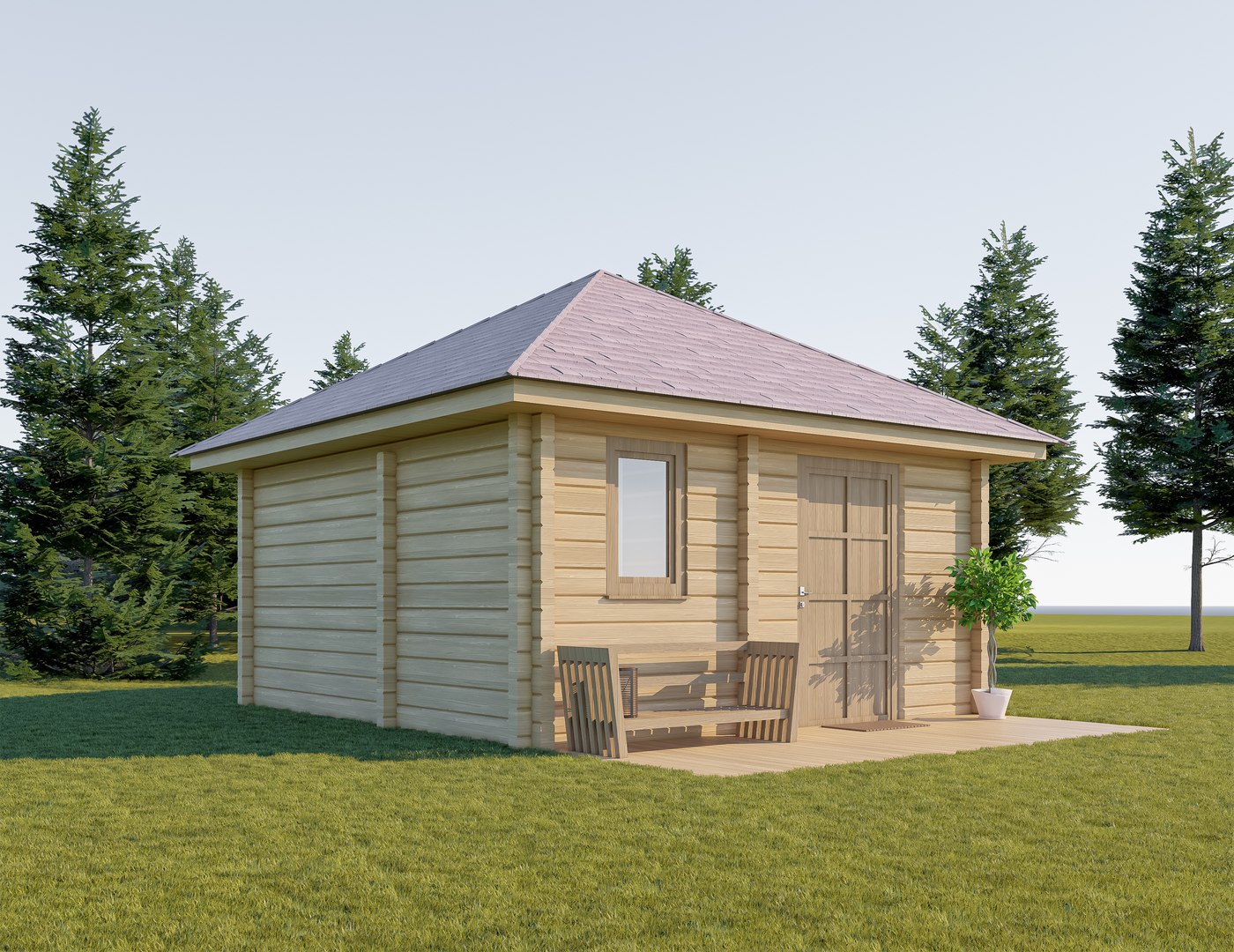 Wood Cottage 2 3D Model - TurboSquid 2212896