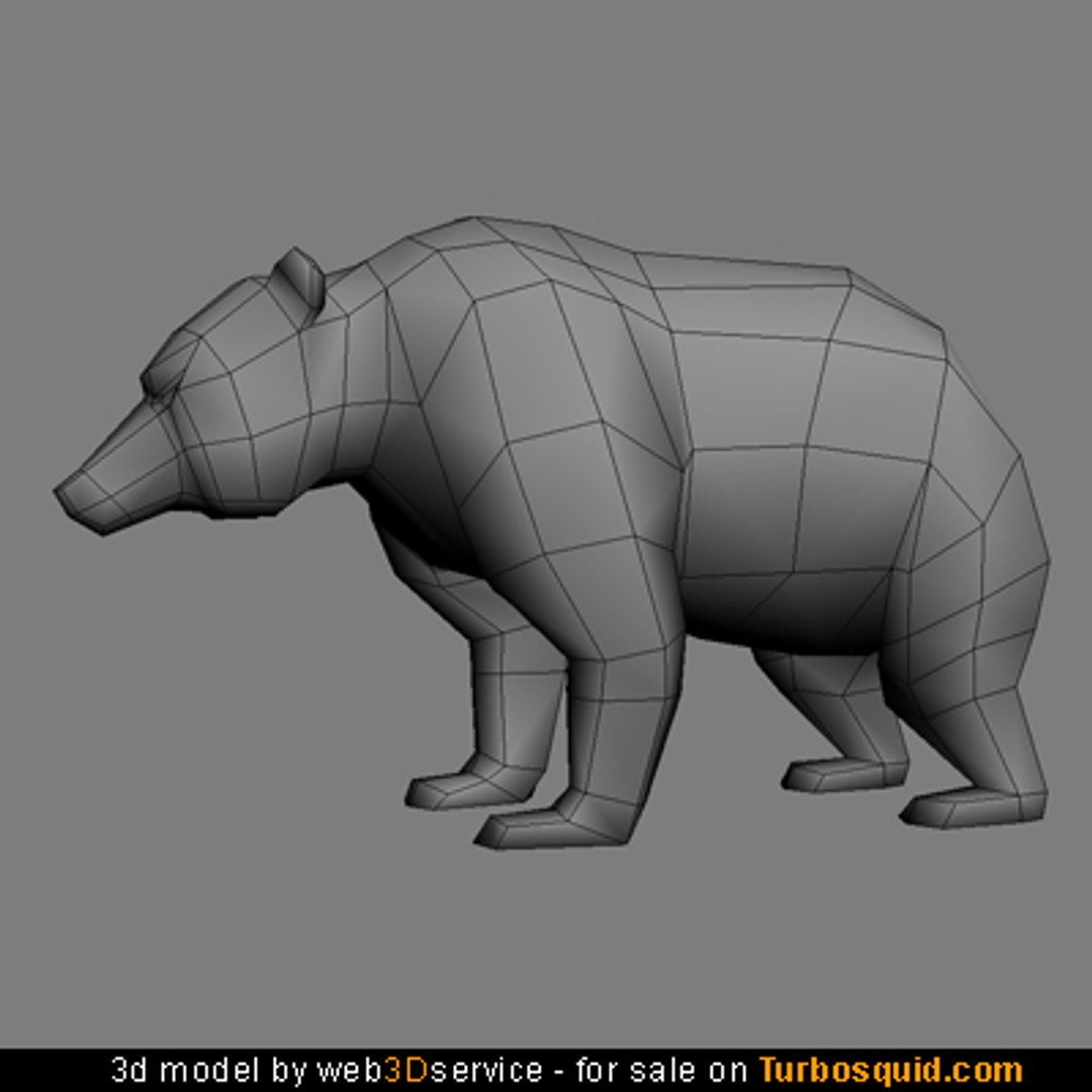 3d 3ds Bear 814 Triangles