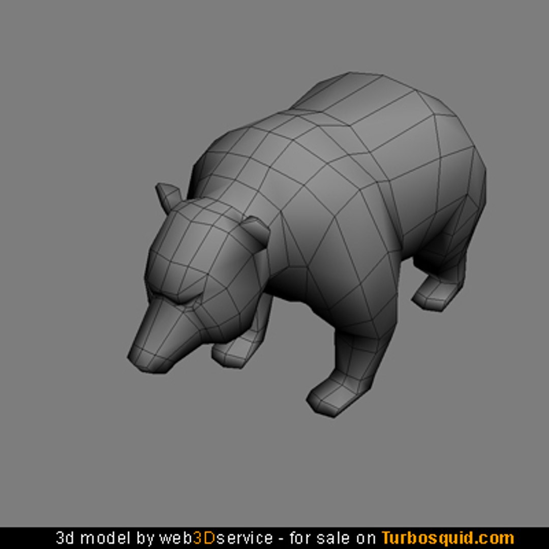 3d 3ds Bear 814 Triangles