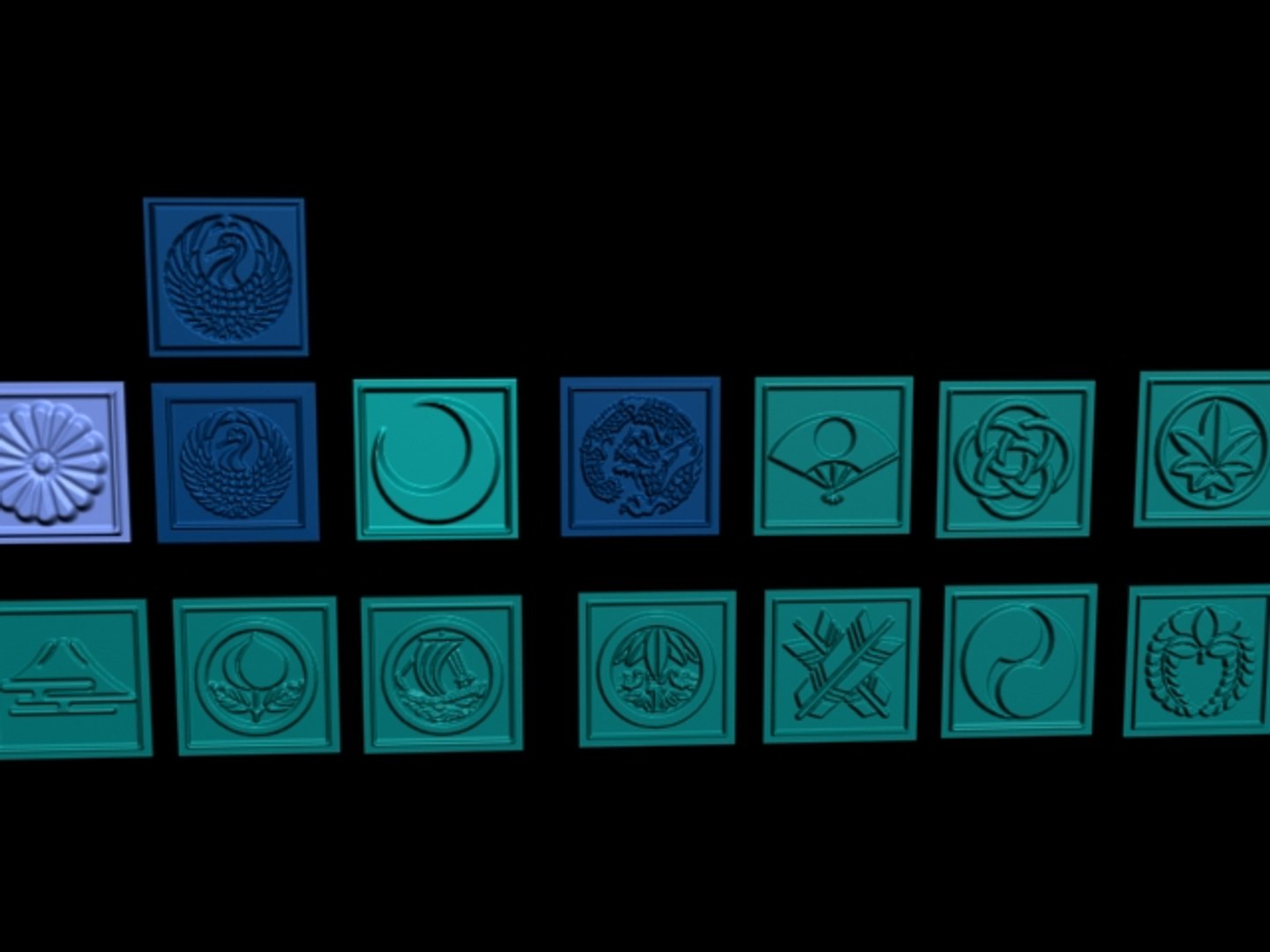 Japanese Monsho 3d Model