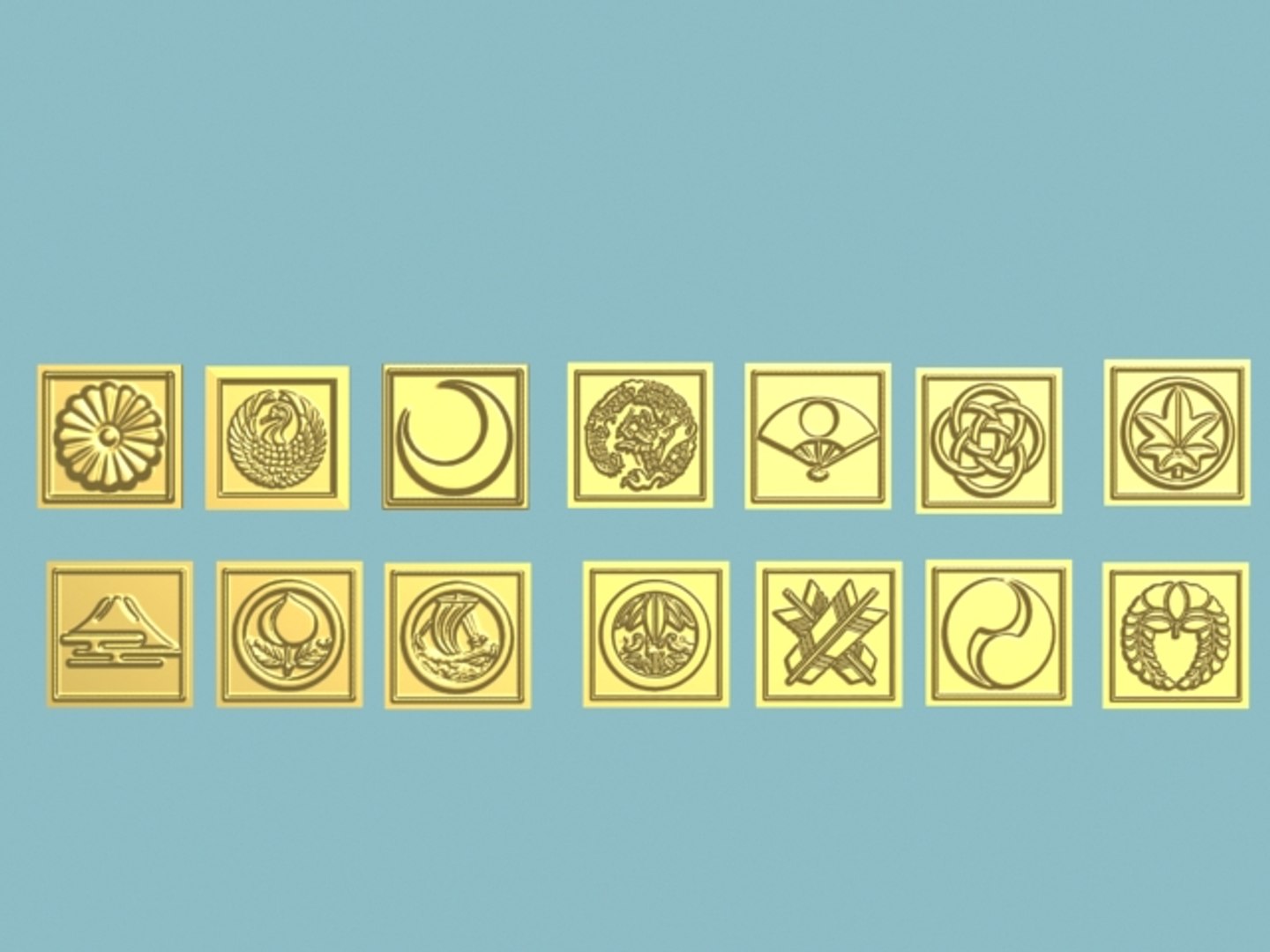 Japanese Monsho 3d Model