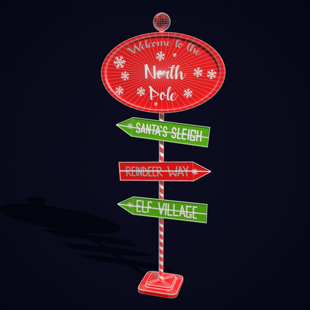 3D model North Pole Sign - TurboSquid 1817340