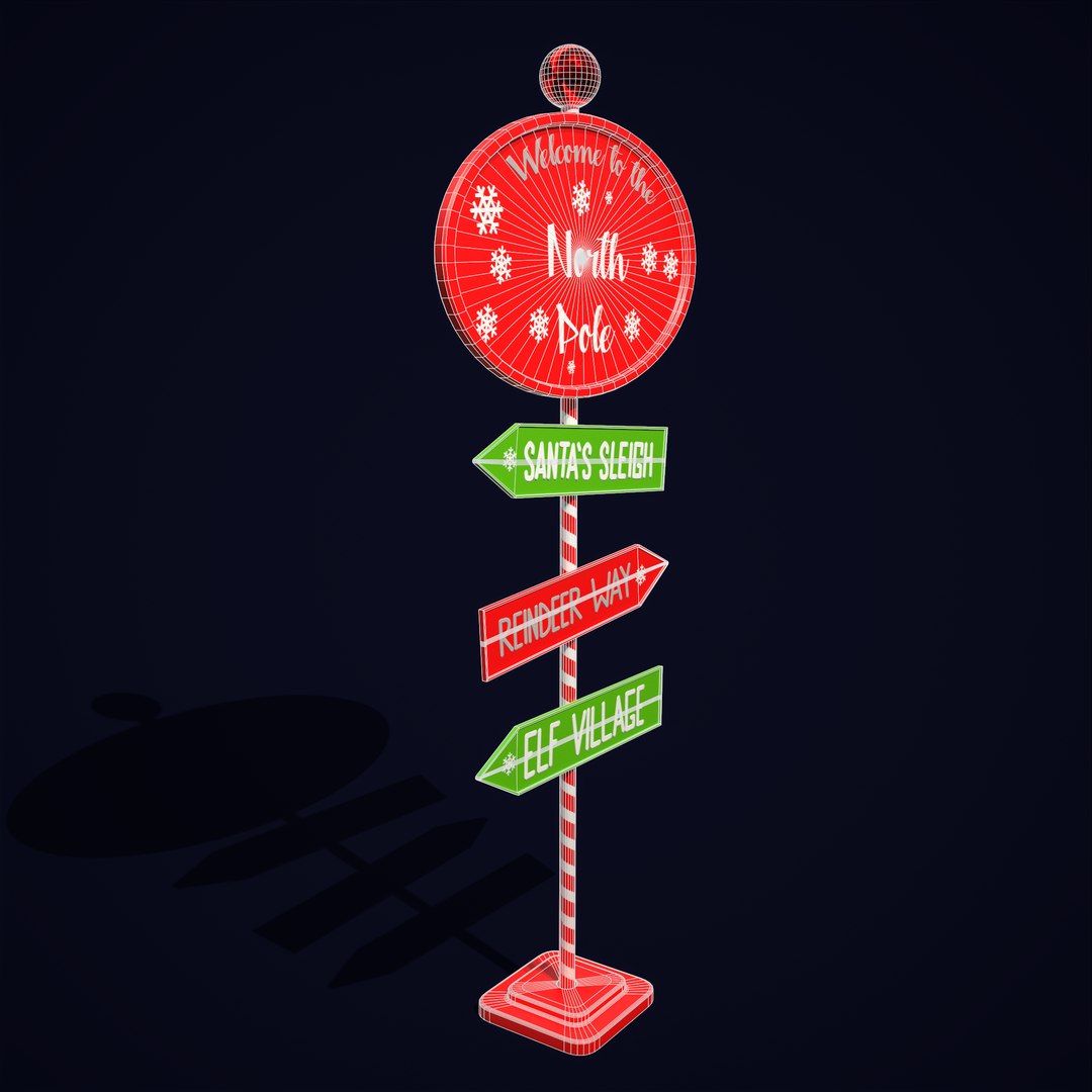 3D model North Pole Sign - TurboSquid 1817340