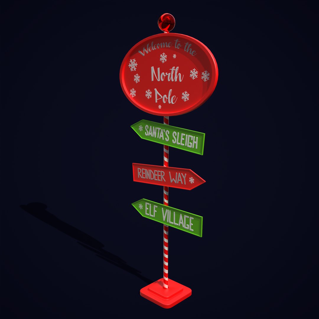 3D model North Pole Sign - TurboSquid 1817340