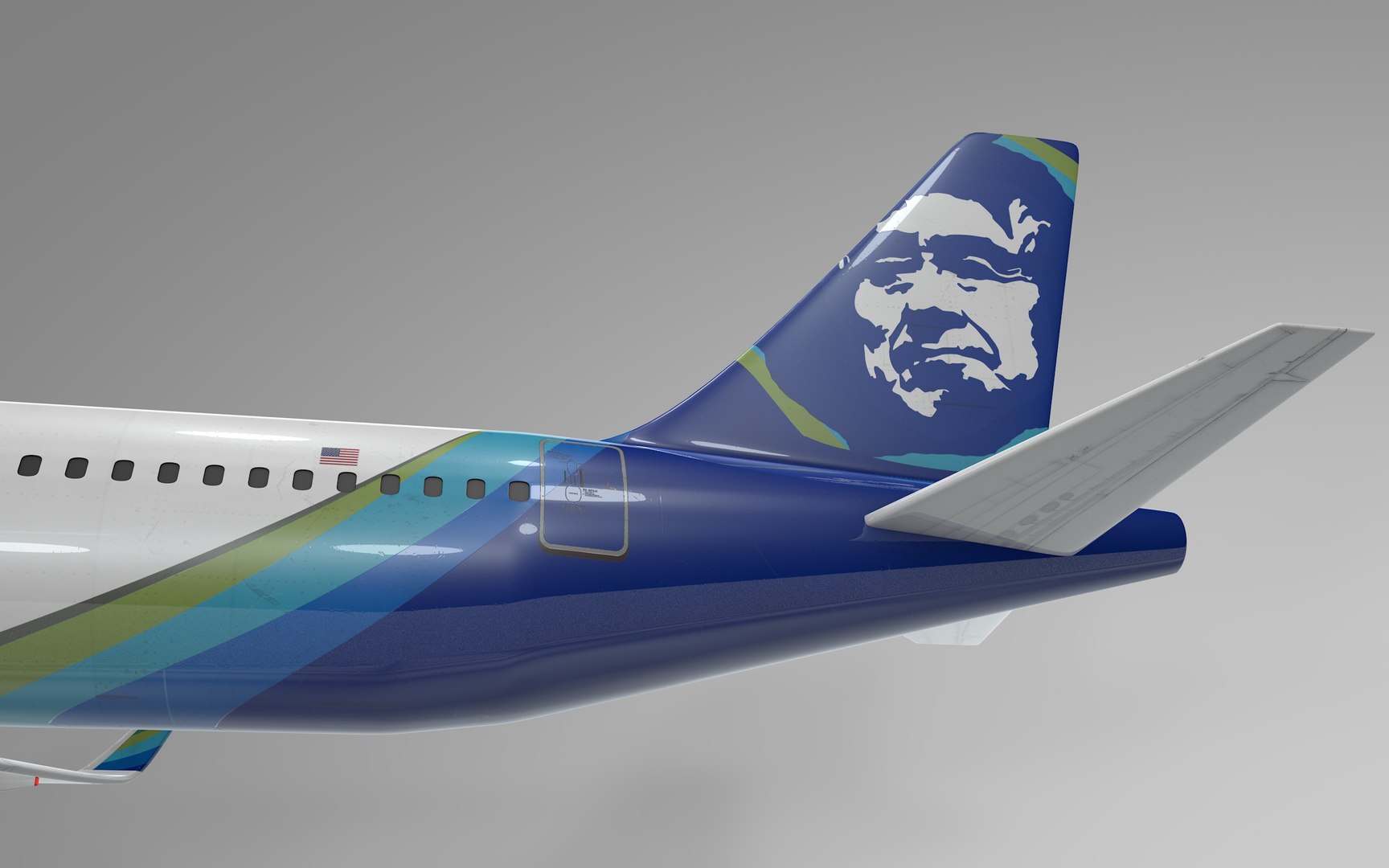3D a321 neo alaska airlines model - TurboSquid 1633352