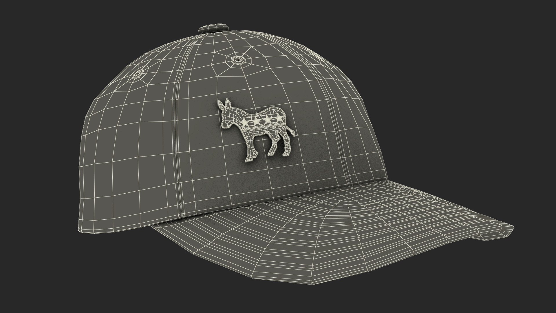 Baseball Cap With Icon Of Democratic Party 3D Model - TurboSquid 2321494