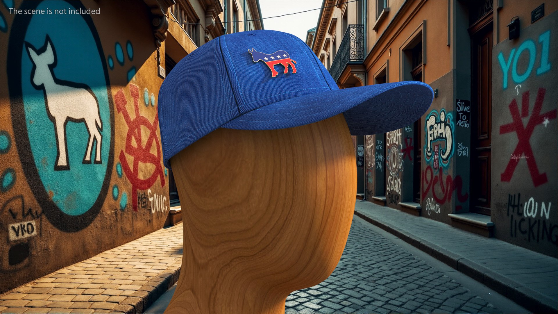 Baseball Cap With Icon Of Democratic Party 3D Model - TurboSquid 2321494