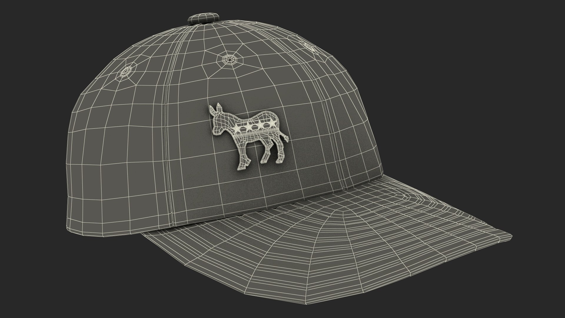 Baseball Cap With Icon Of Democratic Party 3D Model - TurboSquid 2321494