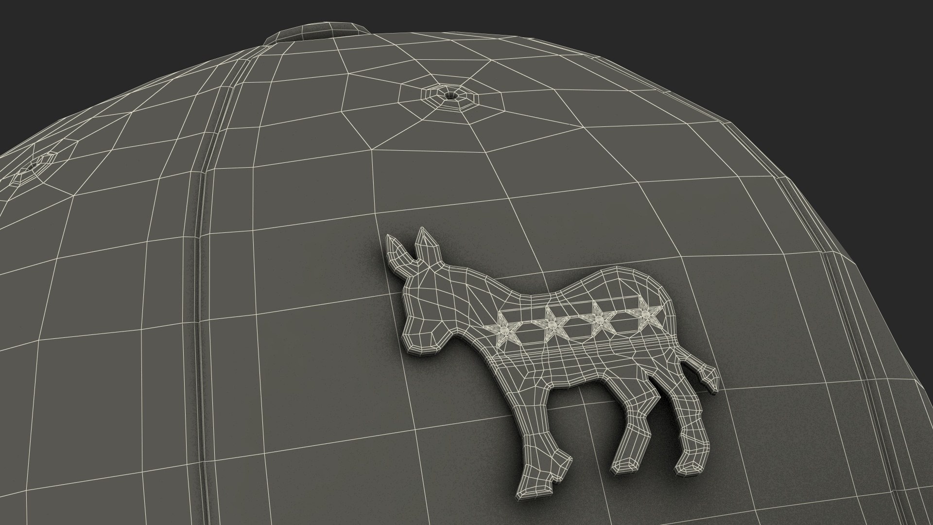 Baseball Cap With Icon Of Democratic Party 3D Model - TurboSquid 2321494