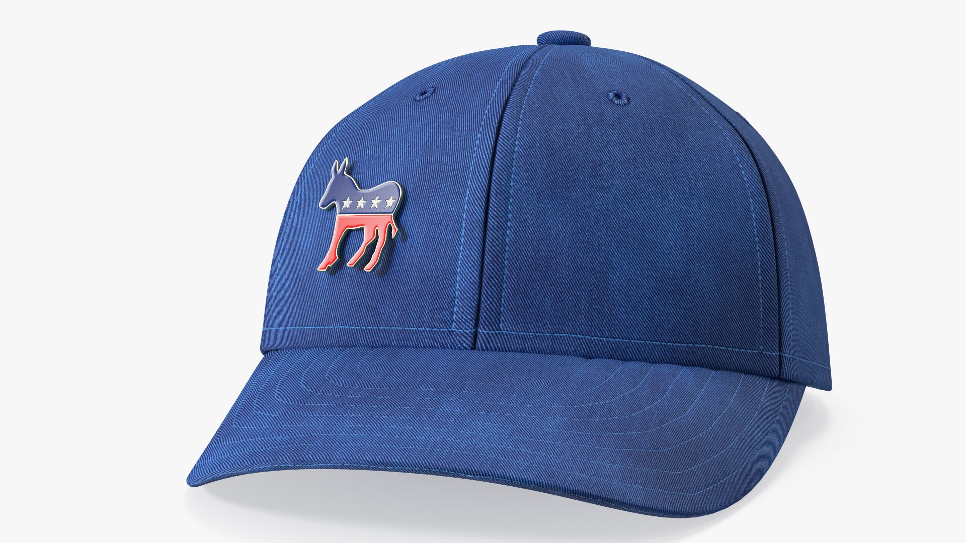Baseball Cap With Icon Of Democratic Party 3D Model - TurboSquid 2321494