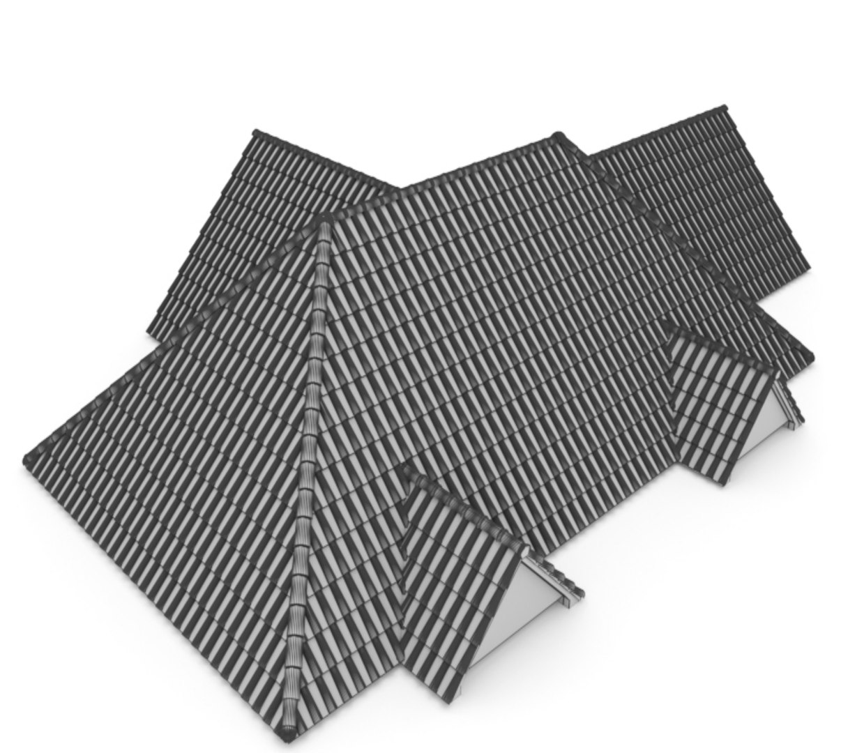 Realistic Roof Shingles 6 3D model - TurboSquid 1723394