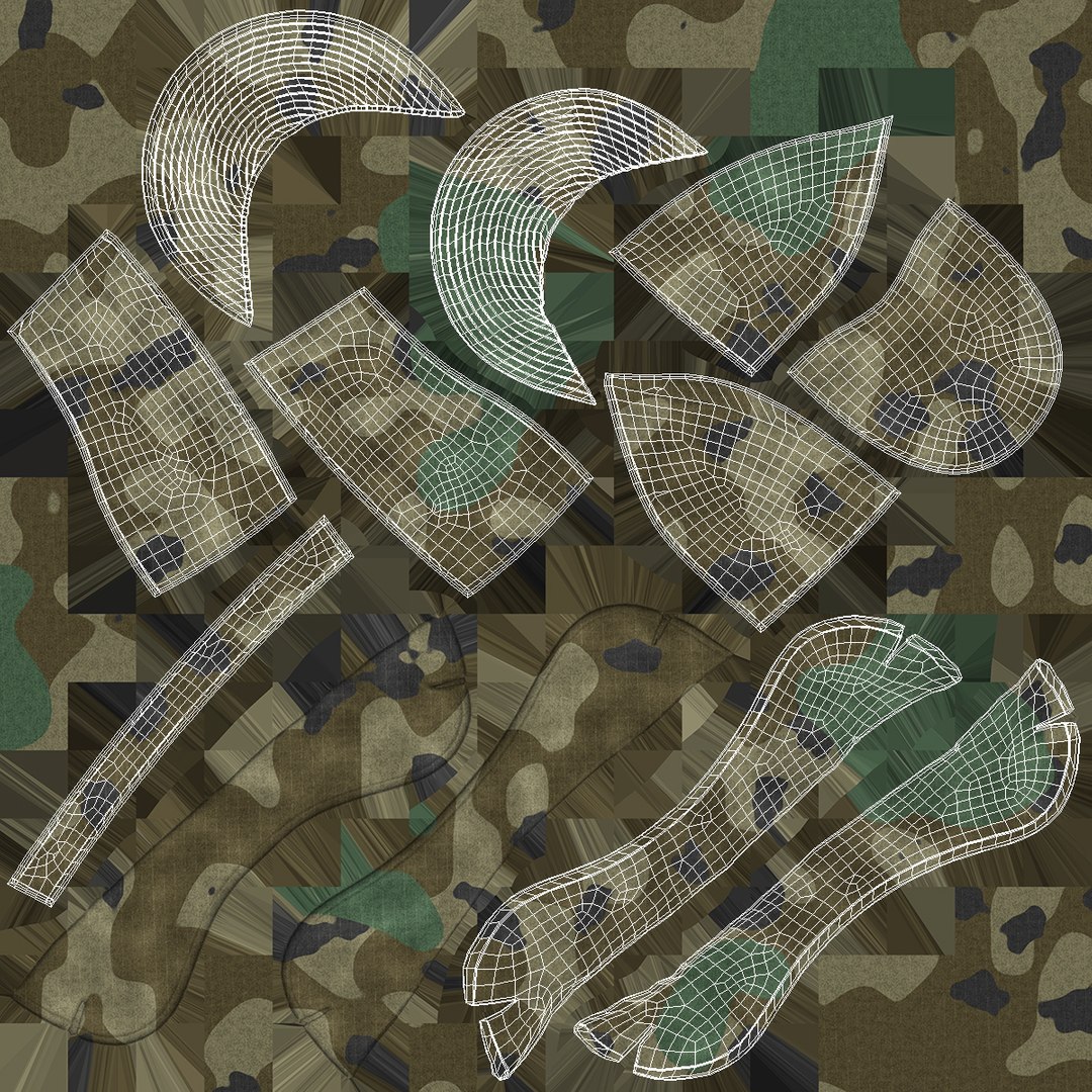 3D model field hat camo - TurboSquid 1380923