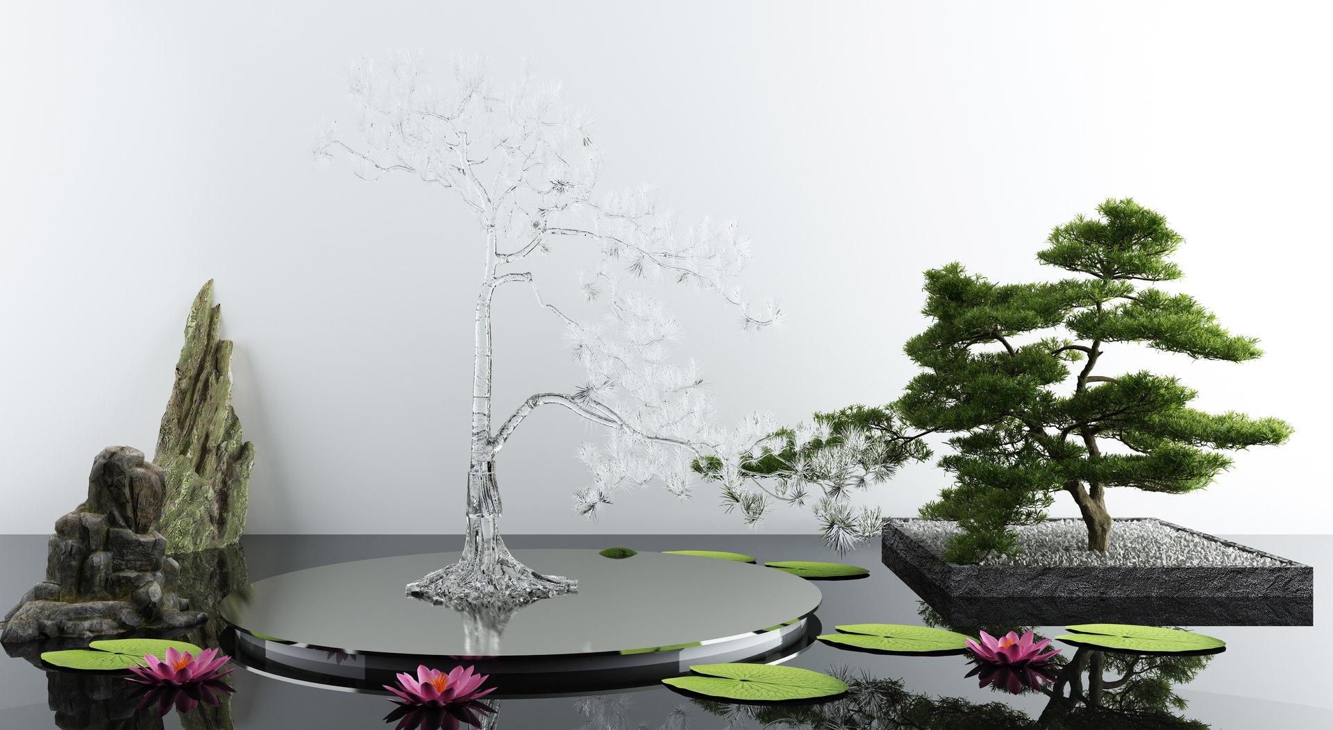 3D Modern water feature sketch model - TurboSquid 2062420