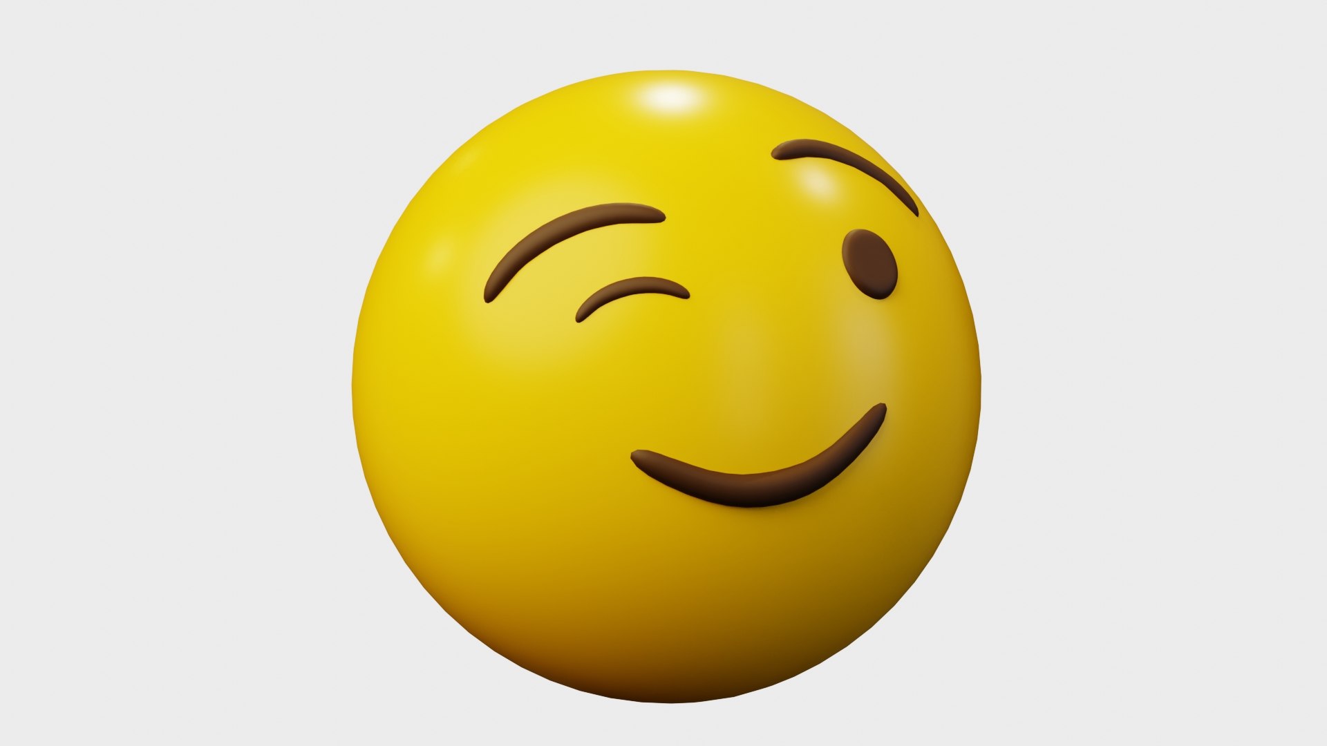 Wink Face Emoticon Emoji Or Smiley 3D Model - TurboSquid 2194991