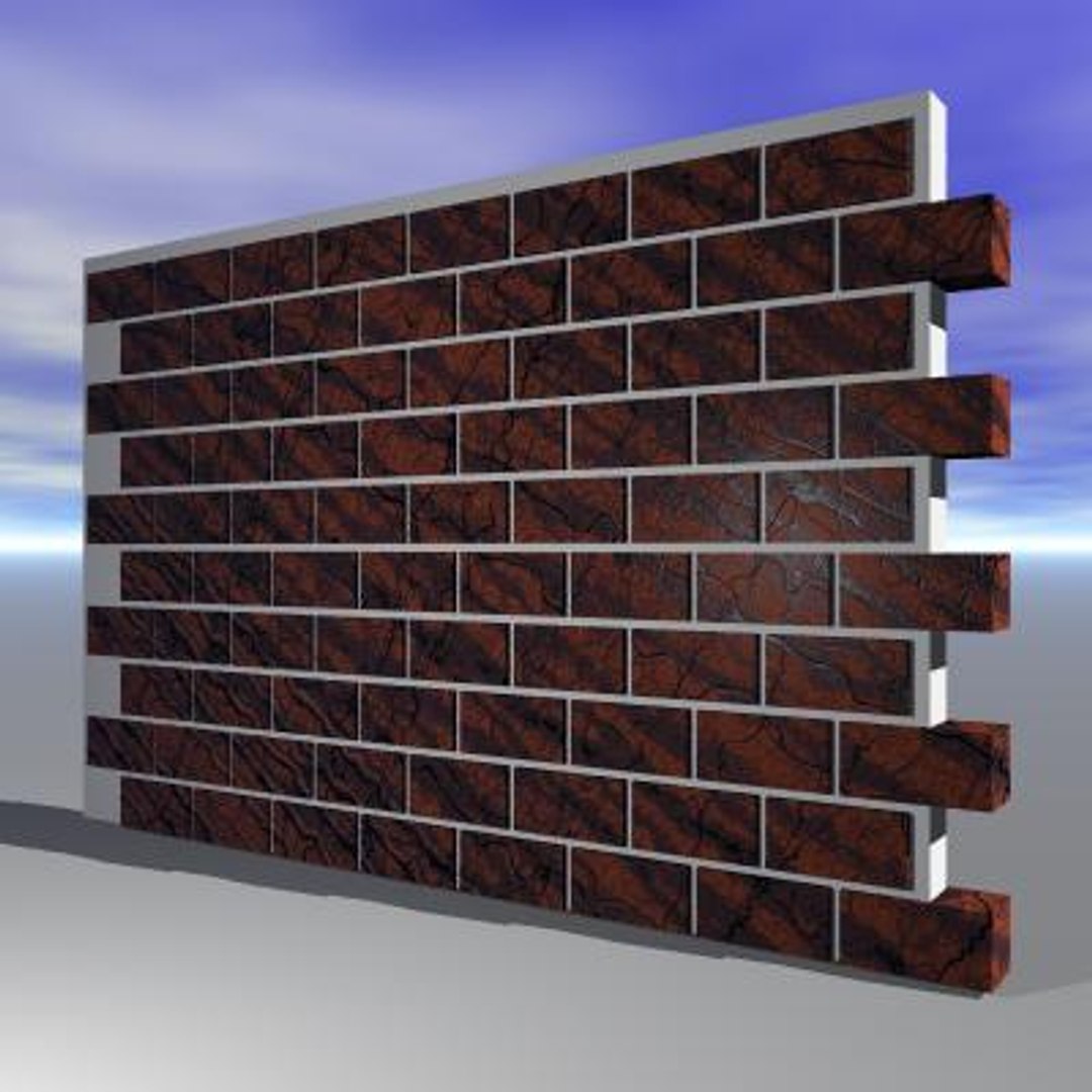 brick wall 3d model