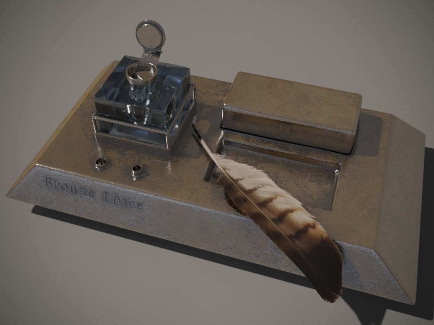 Inkwell Bronze 3d Max