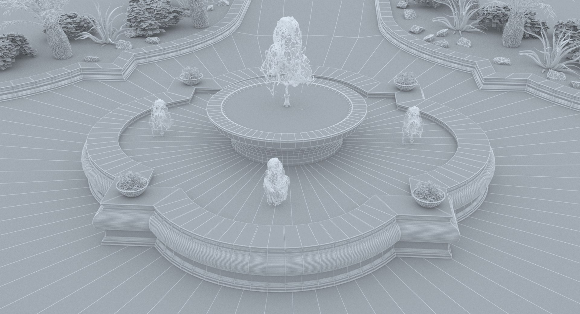 Water fountain 3D - TurboSquid 1280894