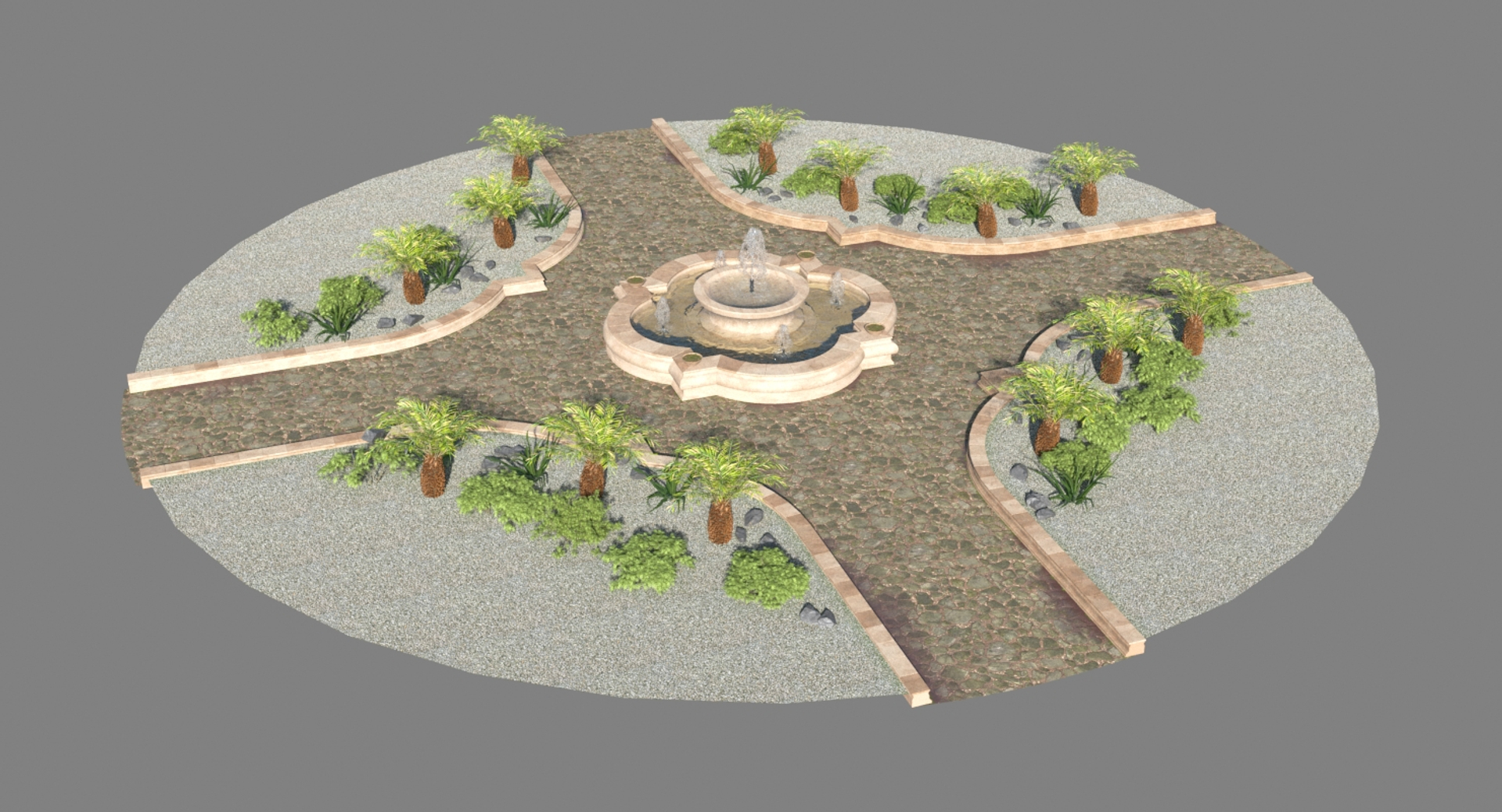 Water fountain 3D - TurboSquid 1280894