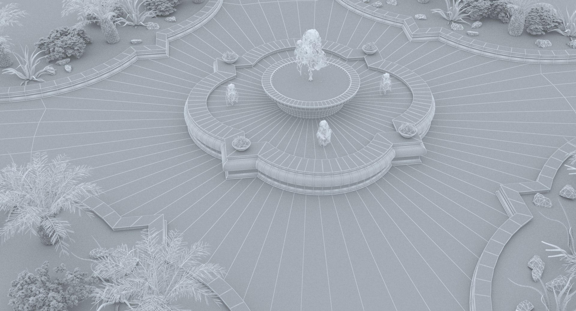 Water fountain 3D - TurboSquid 1280894