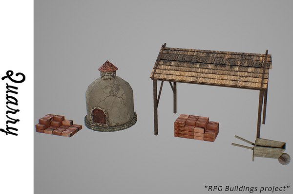 Medieval quarry buildings 3D model - TurboSquid 1259723