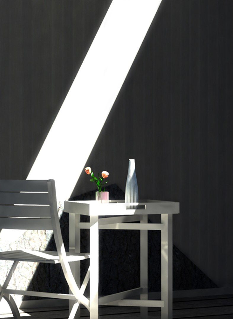 3d Beautiful Chair Table Model