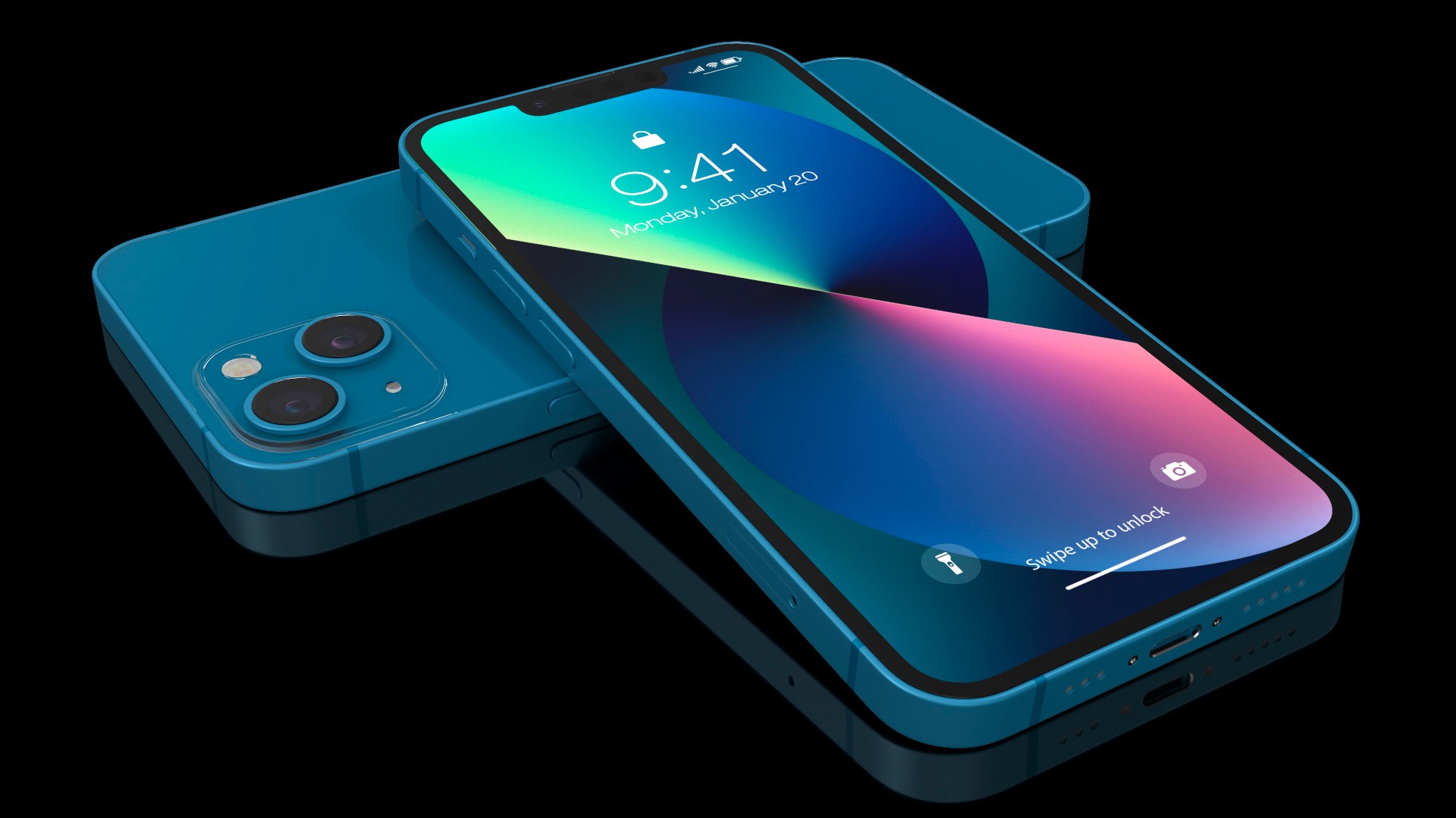 3D Blue Apple IPhone 13 - TurboSquid 1824330