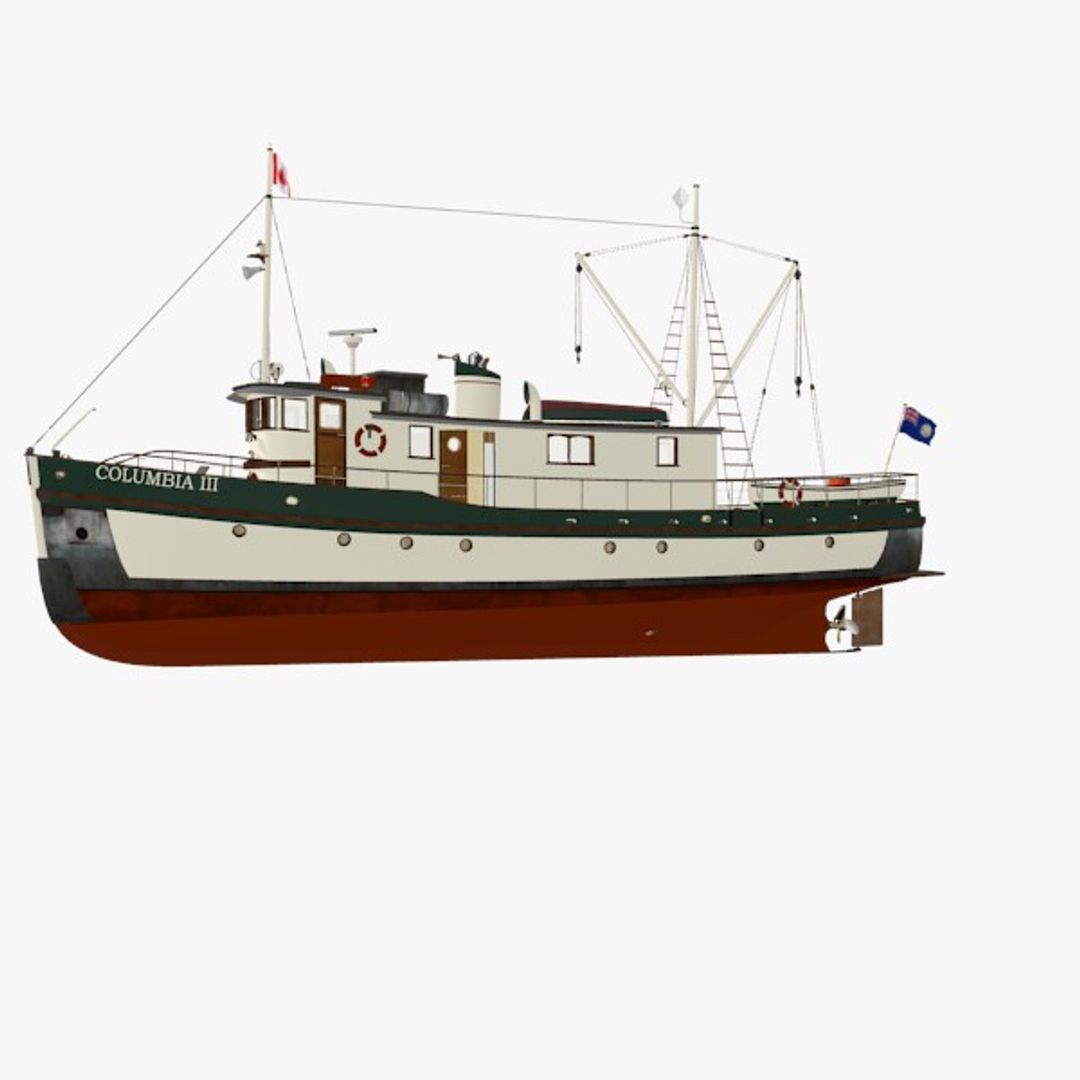 3d Max Columbia Mission Boat Historic