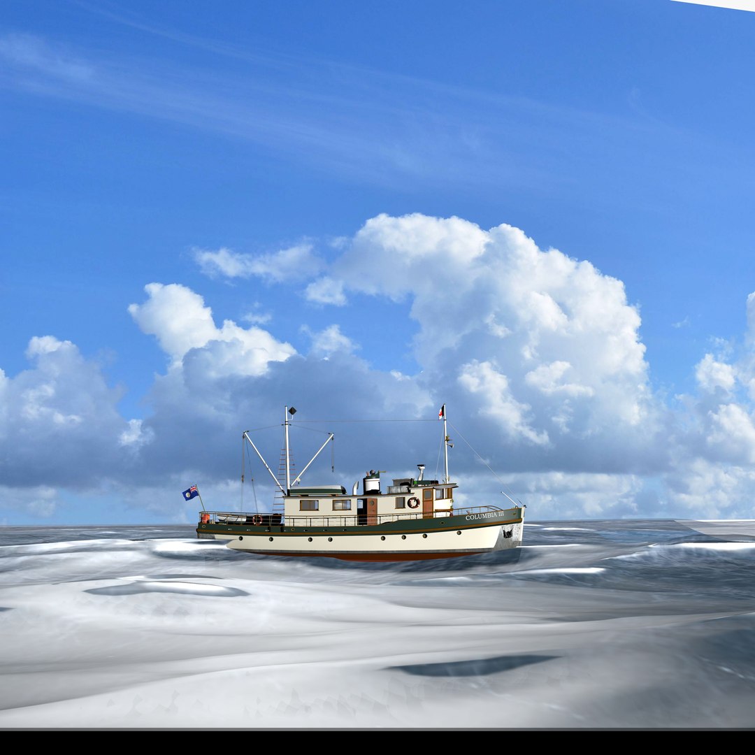 3d Max Columbia Mission Boat Historic