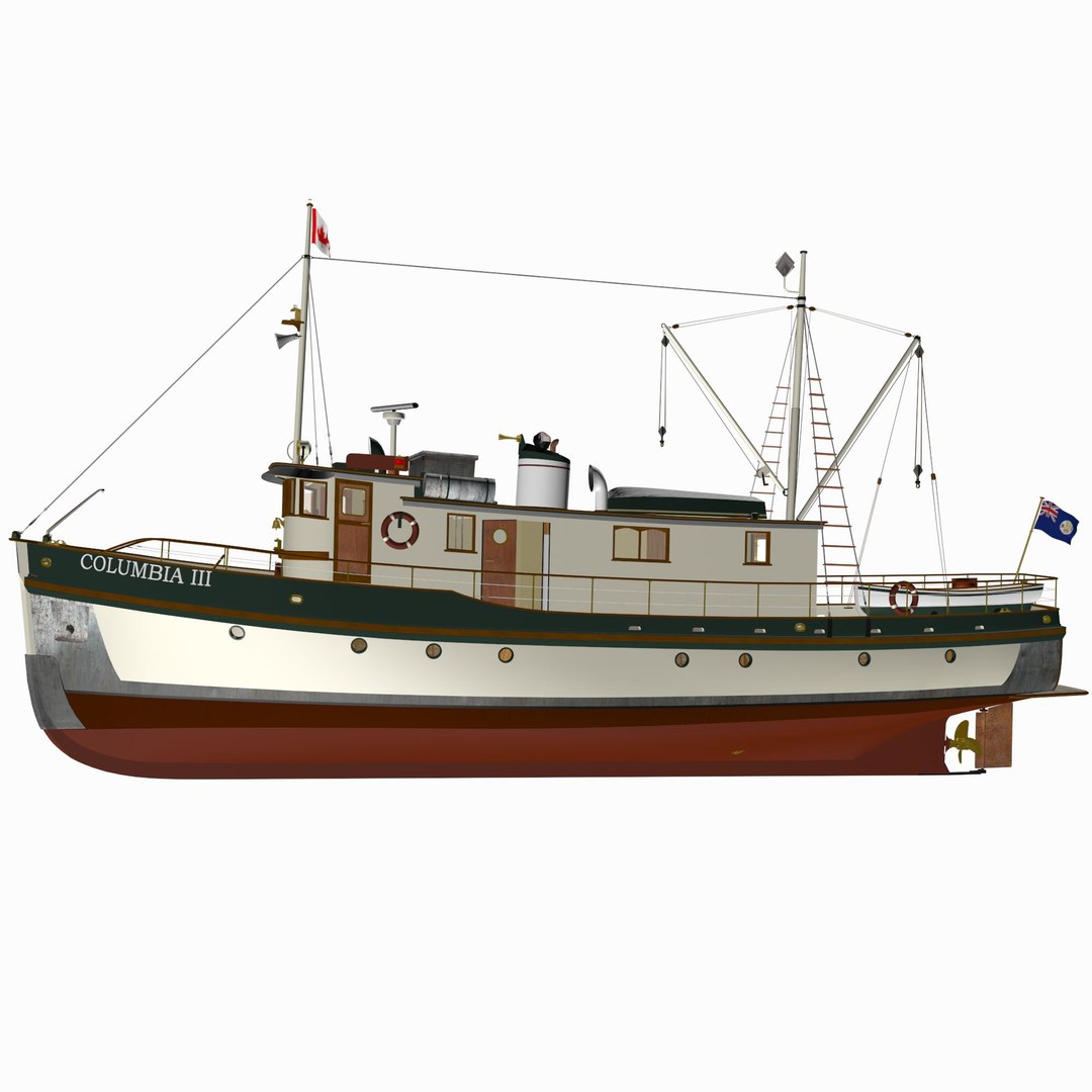 3d Max Columbia Mission Boat Historic
