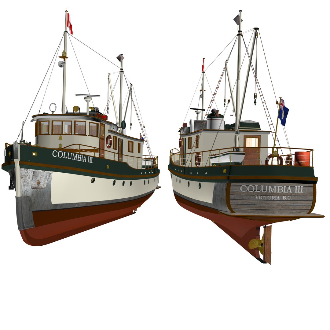 3d Max Columbia Mission Boat Historic